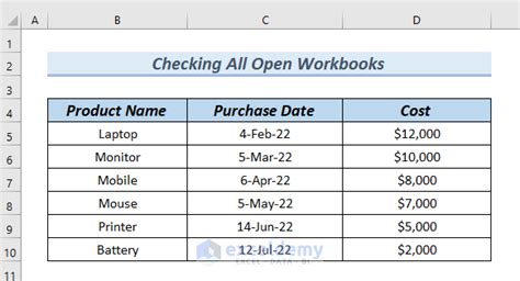 How To Check If A Workbook Is Open And Close It Using Excel Vba Methods