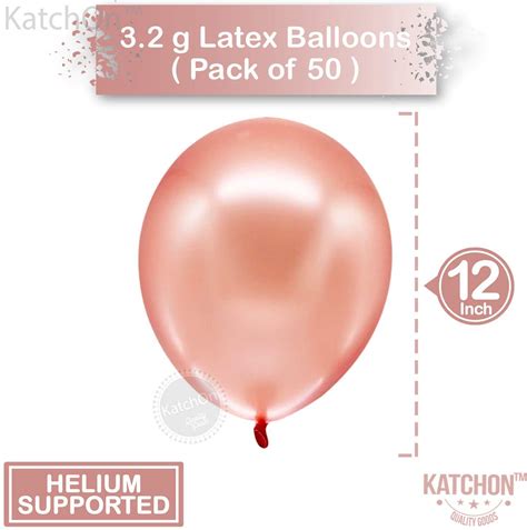 Rose Gold Balloons Set 50 Pieces 12 Inch Metallic Rose Gold Balloon Rose Gold Balloon