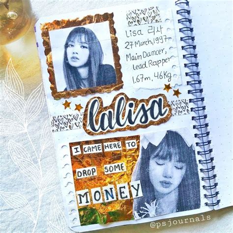 Kpop Journal Blackpink Lisa Blackpink Journal Book Cover