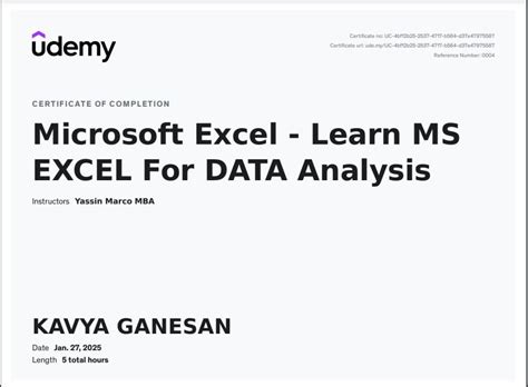 excel dataanalysis learningjourney professionaldevelopment kavya