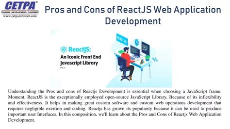 PPT Pros And Cons Of ReactJS Web Application Development PowerPoint