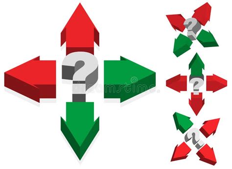 Man Question Mark And Arrows Stock Vector Illustration Of Answer