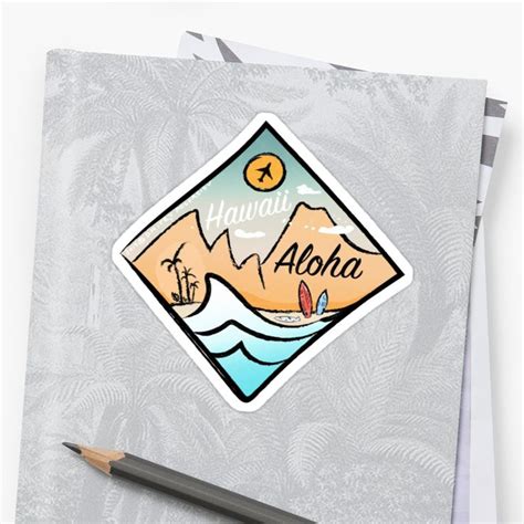 Hawaii Aloha Sticker Sticker By Aviators Redbubble Aloha Sticker