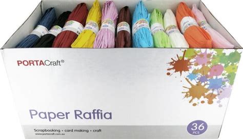 Raffia Paper 30g 12 Asst Display Box Picasso Art And Craft