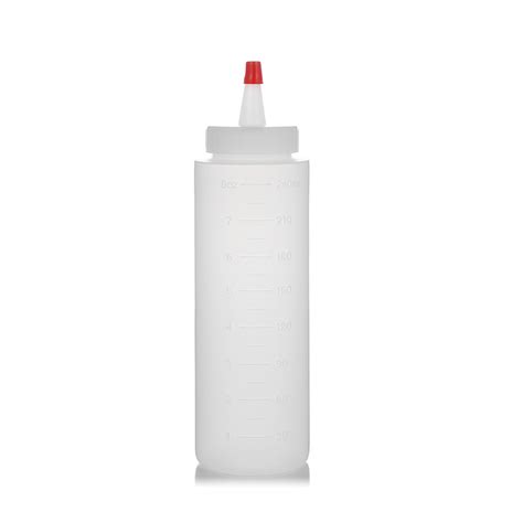 8oz Natural Colored Ldpe Plastic Cylinder Squeeze Bottle Jf 120