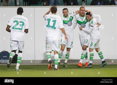 Goal Bas Dost Of VLF Wolfsburg During The Match League Champion VLF Wolfsburg PSV Eindhoven At
