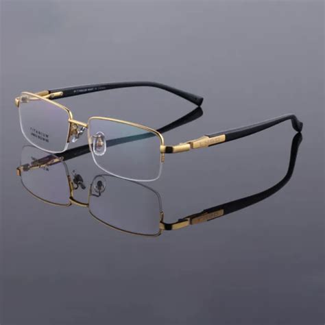 Titanium Eyeglass Frames For Men Glasses Frame Half Rimless Spectacle
