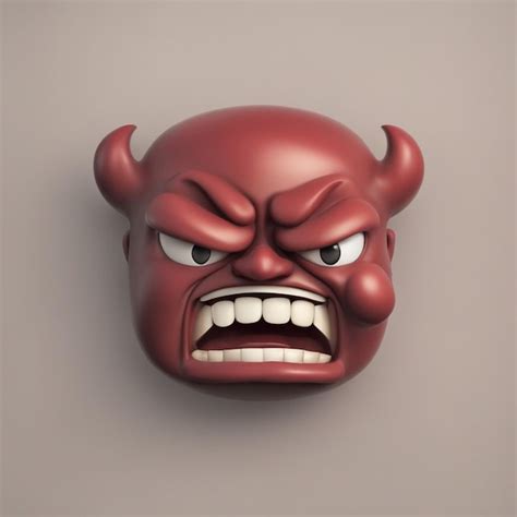 Premium Ai Image 3d Angry Mad Emoji Sign Wallpaper