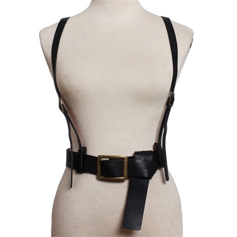 Hot Sell Punk Harajuku Garters Faux Leather Body Bondage Cage Harness