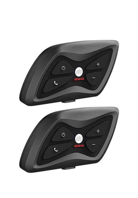 Moman Motorrad Intercom Headset H2【2 Pack Schwarz】 Motorradhelm