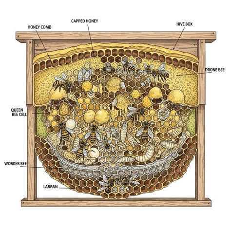 Bee Hive Box Clipart