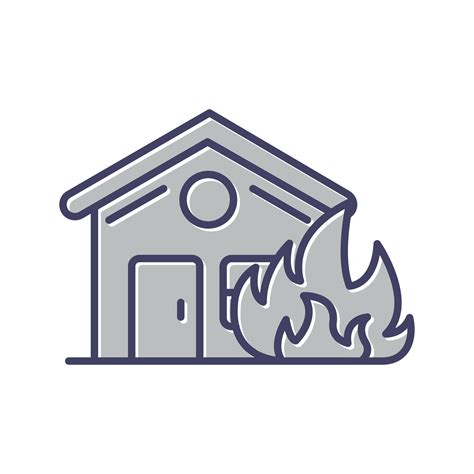 House On Fire Vector Icon 14023564 Vector Art At Vecteezy