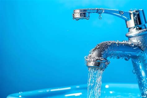 Drinking Water Straight From The Faucet Closeup Of The Health Dangers