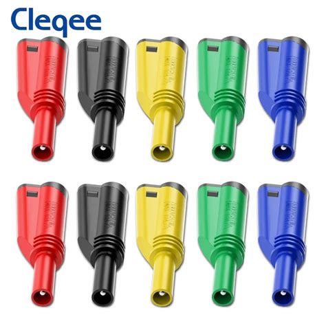 Cleqee P Stackable Safe Mm Banana Plug Solder Assembly High Quality Welding Free Connector