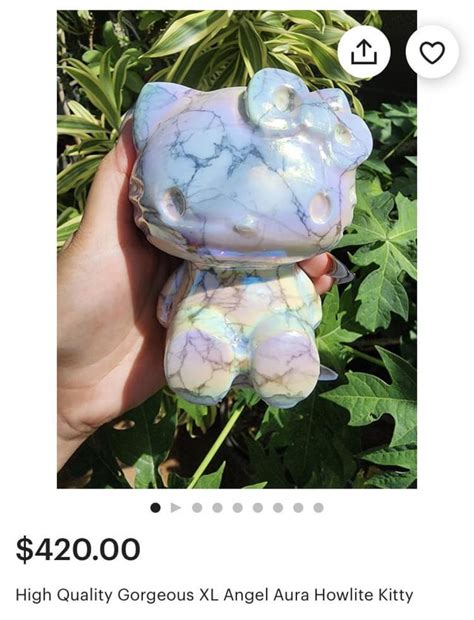 A Four Hundred And Twenty Dollar Angel Aura Howlite Hello Kitty Every