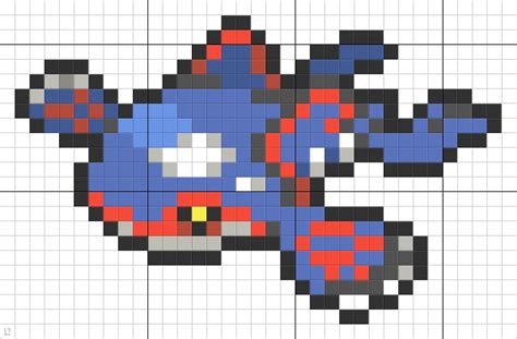 382 Kyogre Pixel Art Pokemon Legendaire Pixel Art Anime Pixel Art
