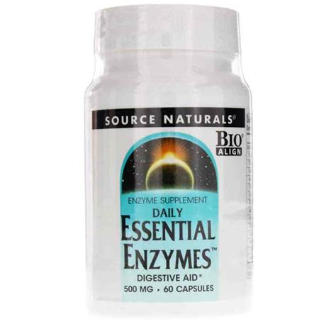 Essential Enzymes 500 Mg Source Naturals Professional Supplement Center