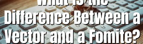 What Is The Difference Between A Vector And A Fomite