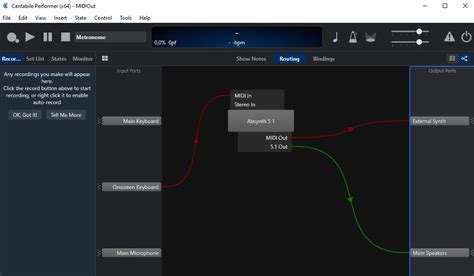 midi output port external synth solved cantabile community