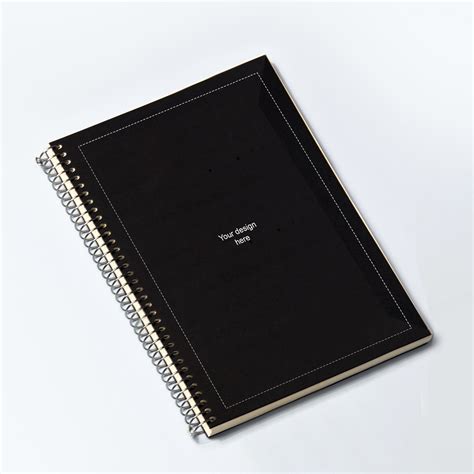 Custom · Spiral Notebook · Black · 144 Pages · A4 OctÀgon Design