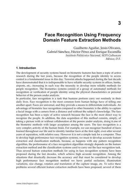 pdf face recognition using frequency domain feature extraction