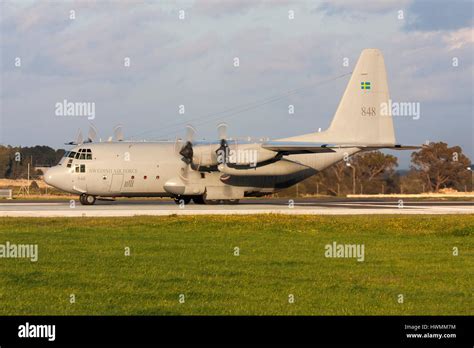 Swedish Air Force Lockheed Tp84 Hercules C 130H L 382 Lining Up For