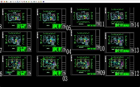 别墅电地暖设计图autocad 2004模型图纸下载 懒石网