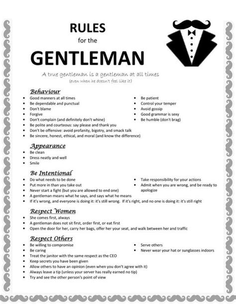 How To Be A Gentleman Gentleman Stil Gentleman Rules True Gentleman