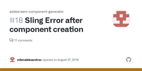Sling Error After Component Creation · Issue 18 · Adobeaem Component