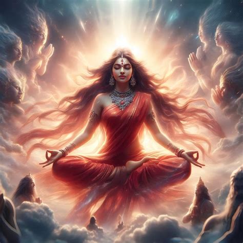 Devi Katyayani Hindu Art Goddess Artwork Durga Goddess