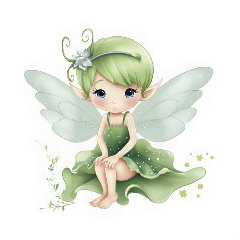 Playful Pixie Fantasy Magical Illustration Of Colorful Fairies With
