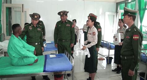တပ်မတော်ဆေးရုံများ၌ တက်ရောက်ဆေးကုသမှုခံယူနေသော လုံခြုံရေးတပ်ဖွဲ့ဝင်များ