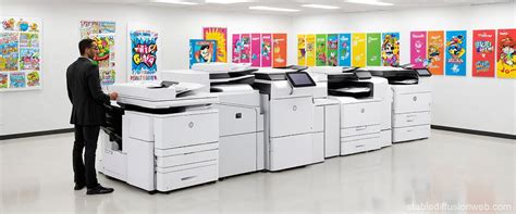Vibrant Printing Center With Hp Equipment Stable Diffusion Online