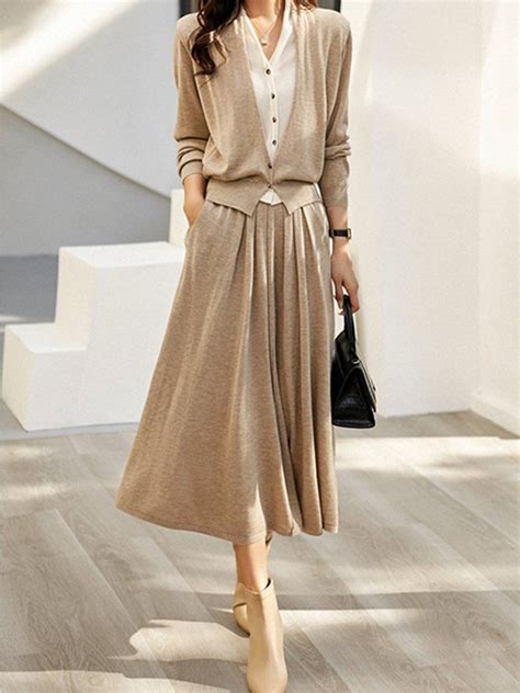 Elegant Regelmäßige Passform Unifarben Geknöpft Pullover Cardigan Modestil Modische kleider