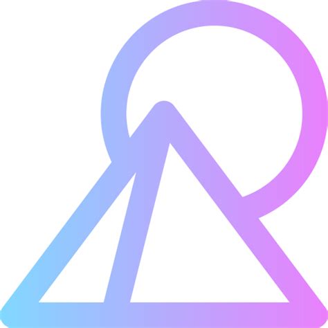 Pyramid Super Basic Rounded Gradient Icon