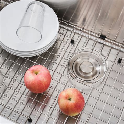 Steeleader Sink Bottom Grid Rear Drain Left To Right 23 03 X Front To Back 14 45 With Corner 0