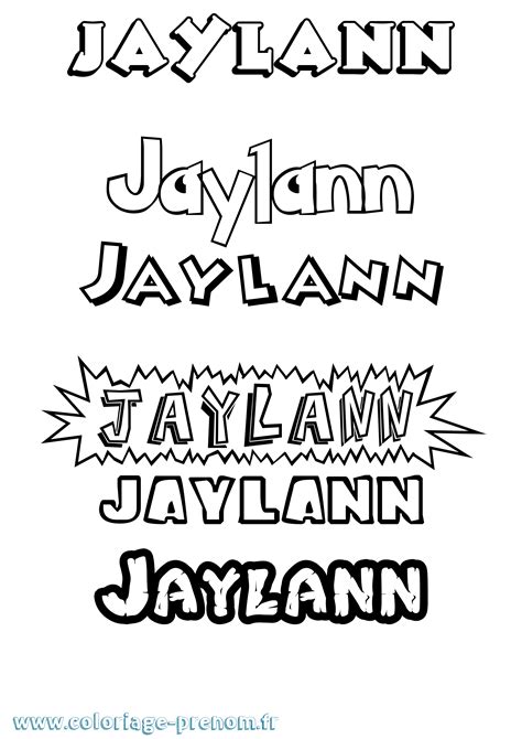 Coloriage Du Prénom Jaylann à Imprimer Ou Télécharger Facilement