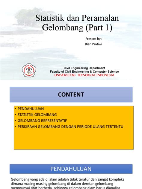 Statistik Dan Peramalan Gelombang Part 1 Analisis Statistik Dan