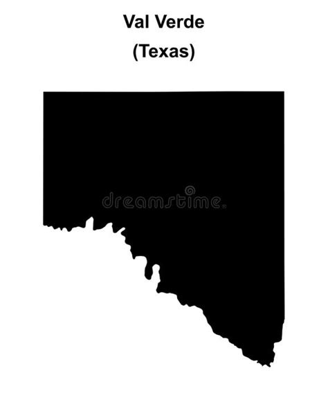 Mapa De Esquema De Val Verde Ilustración Del Vector Ilustración De