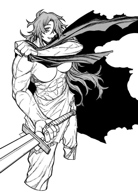 Kuramori Tohru Centuria Manga Highres Official Art 1girl Abs Angvall Selma Breasts