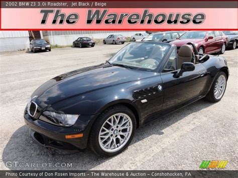 Jet Black 2002 Bmw Z3 30i Roadster Beige Interior