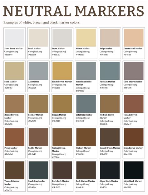 600 Types Of Marker Colors