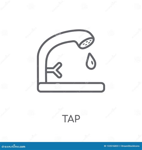Tap Linear Icon Modern Outline Tap Logo Concept On White Backgr Stock Vector Illustration Of
