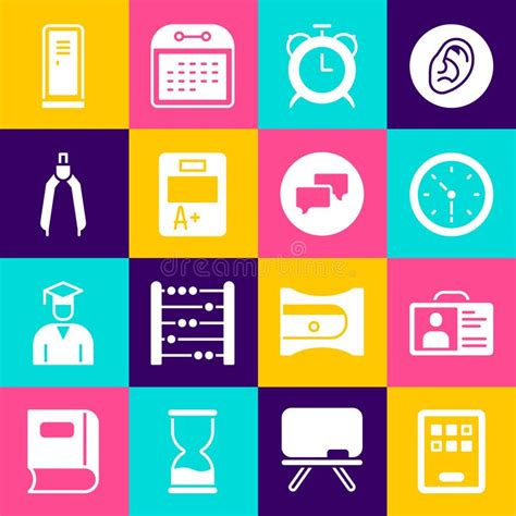 Set Graphic Tablet Identification Badge Clock Alarm Clock Exam Sheet With Plus Grade