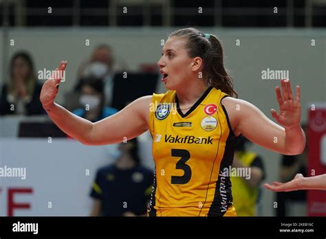 Istanbul Turkey April Cansu Ozbay In Fenerbahce Opet Vs Vakifbank Cev Champions