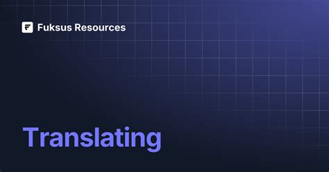 Translating Fuksus Resources