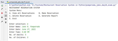 Restaurant Reservation System In Python Free Computer Programming Source Codes To All