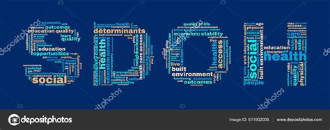Sdoh Social Determinants Health Vector Word Cloud Stock Vector Image By