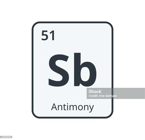Antimony Chemical Symbol Stock Illustration Download Image Now Atom