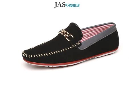 Mens Black Slip On Casual Designer Mocassin Smart Loafers Driving Shoes
